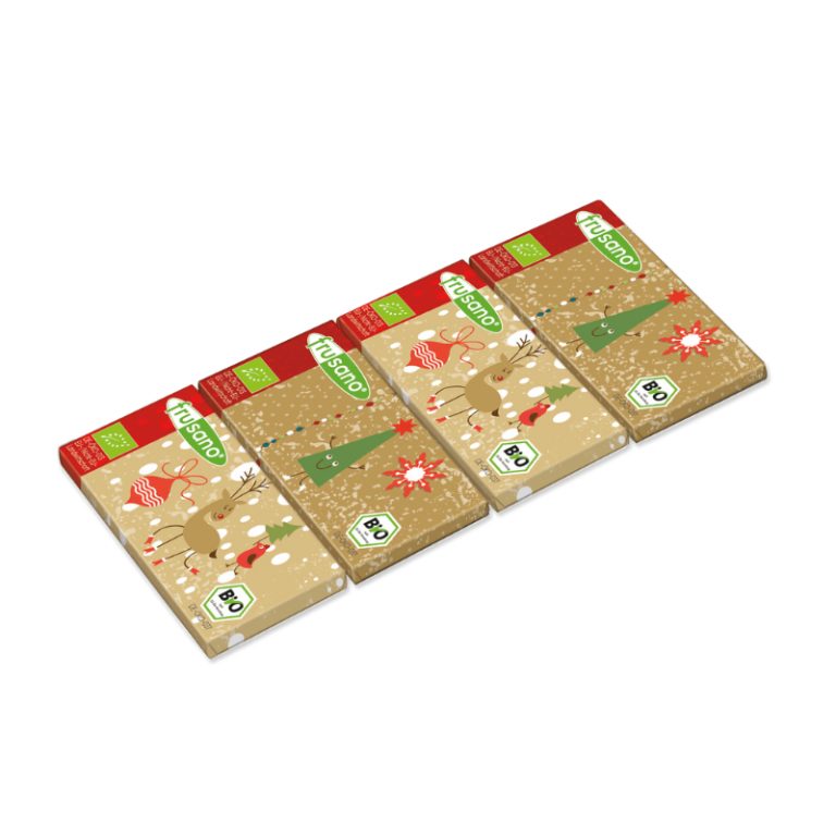 Bio mini vianočná mliečna čokoláda – 50 g | FREYA – zdravý obchod